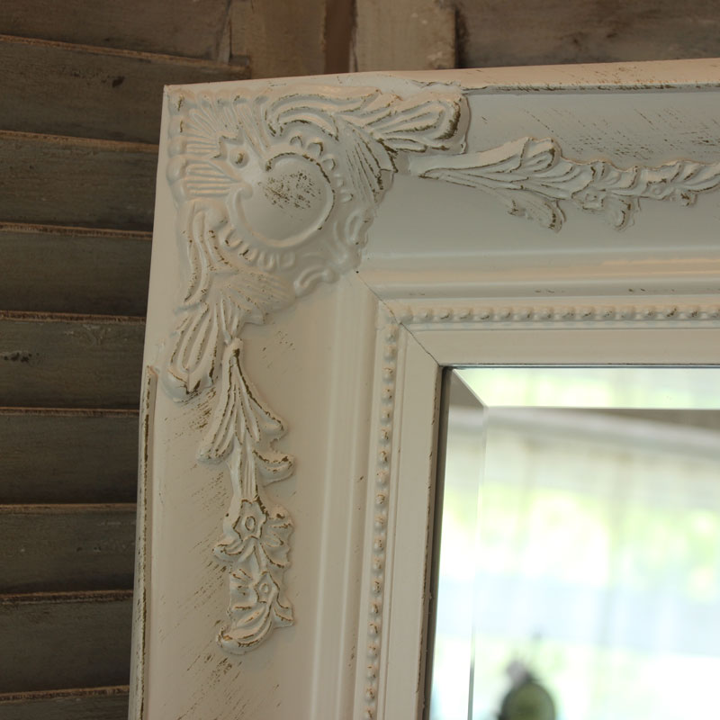 Extra Large White Ornate Mirror - Melody Maison® Extra Large White Ornate Mirror - Melody Maison®